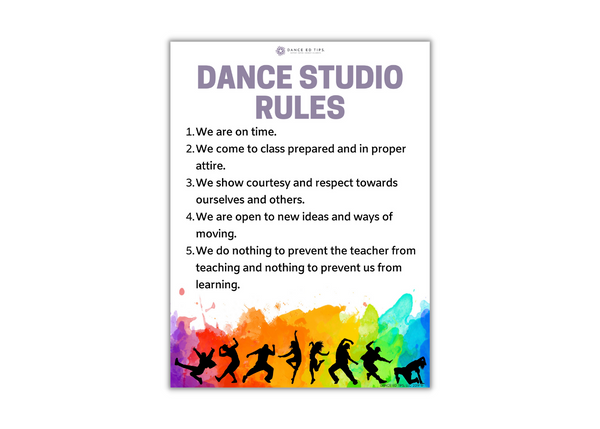 Class Rules Poster (Digital Download) - Dance Ed Tips